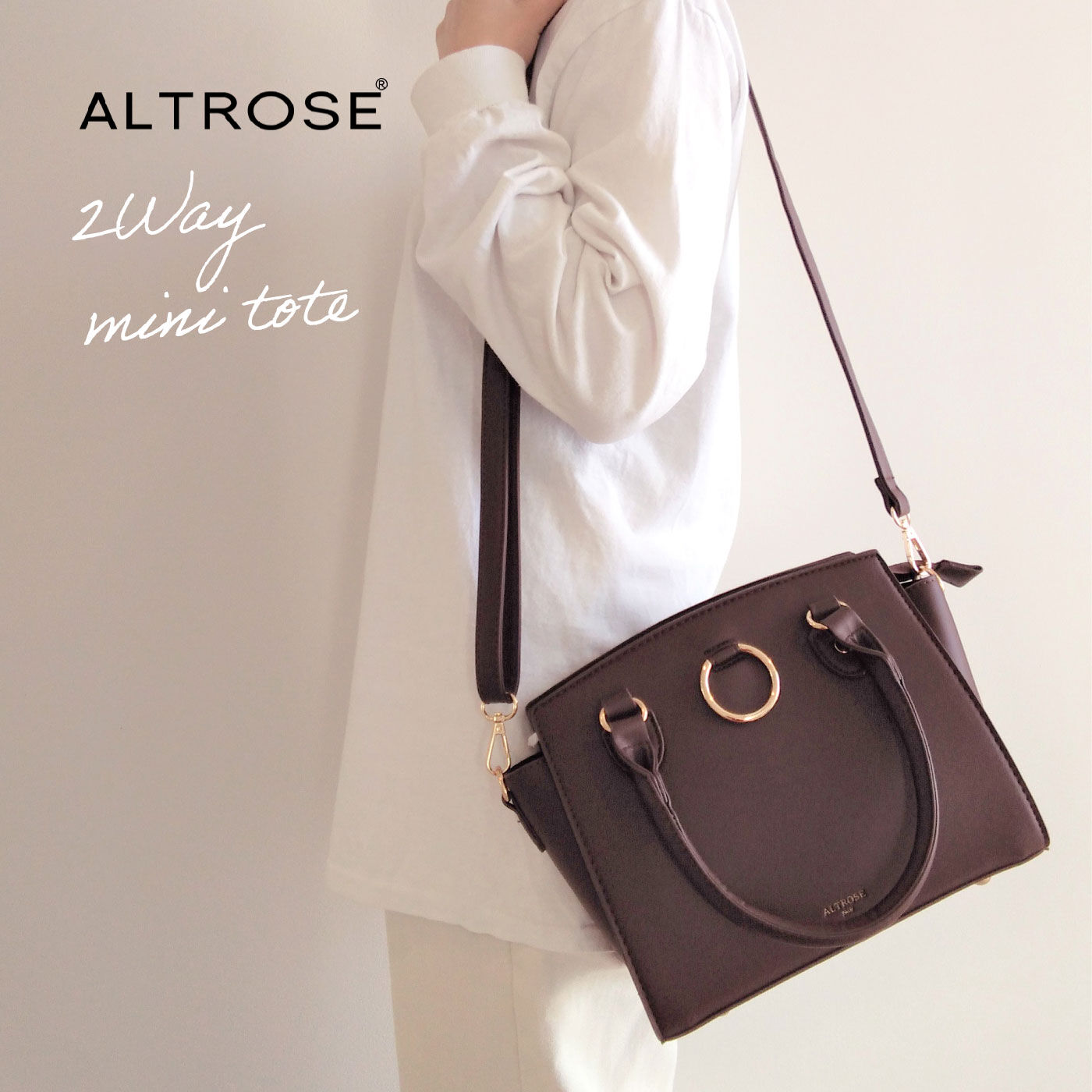 ALTROSE 持ちやすい丸いハンドルとショルダーの 2WAYミニトート｜FELISSIMO PARTNERS[フェリシモパートナーズ]｜フェリシモ【公式通販】